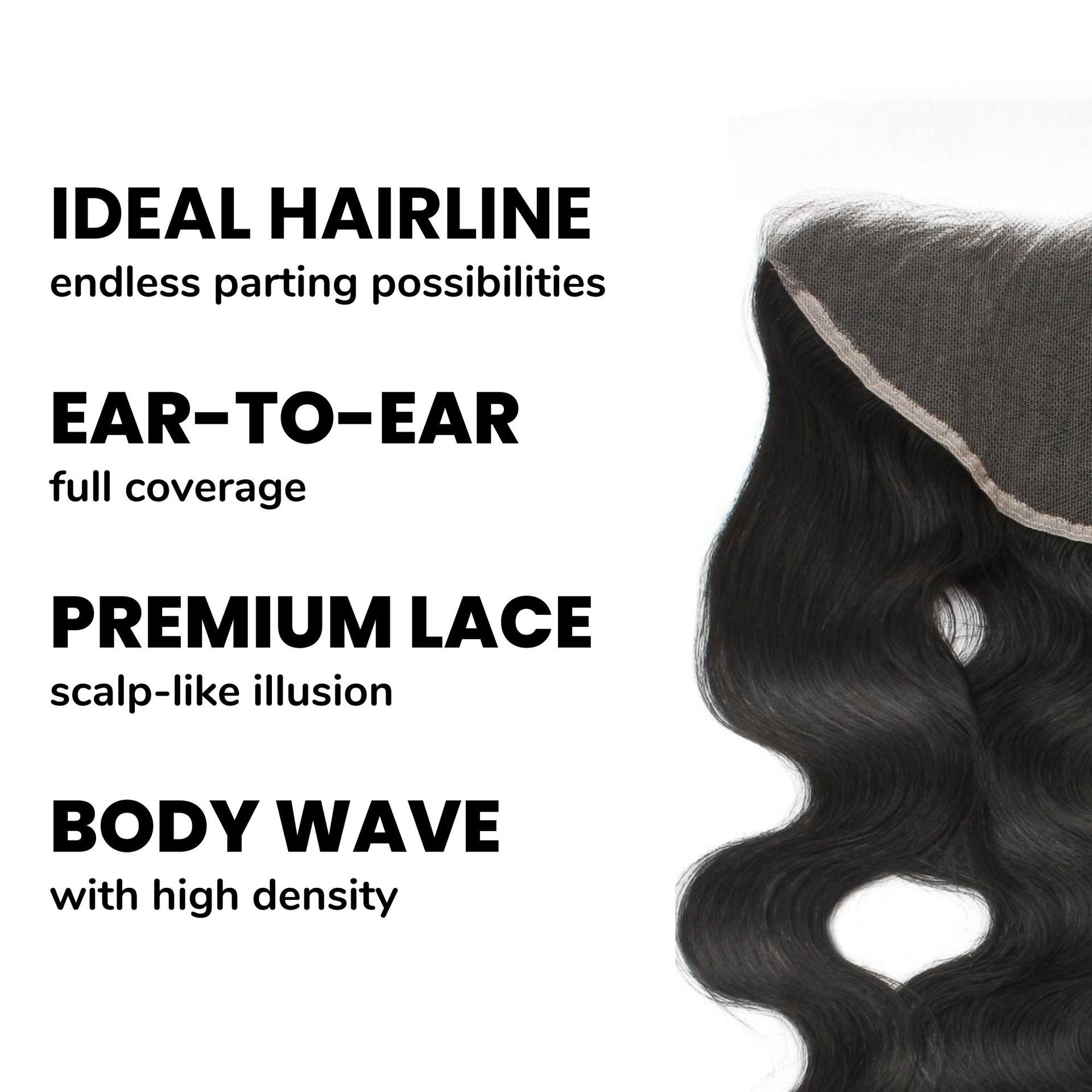 13x6 HD Lace Frontals | Undetectable Hairline, Pre-Bleached Knots ...