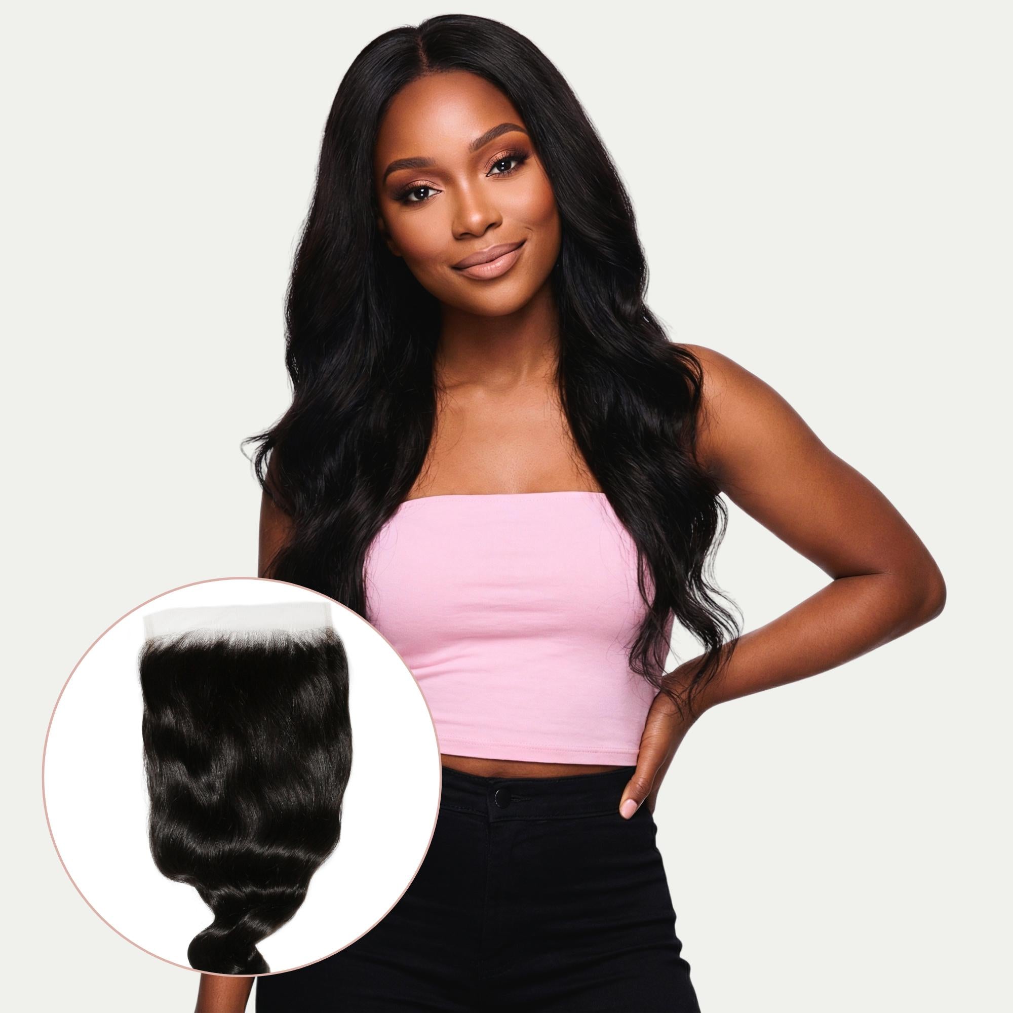 Loose Wave 6x6 HD Lace Closure | 100% Human Hair – Private Label