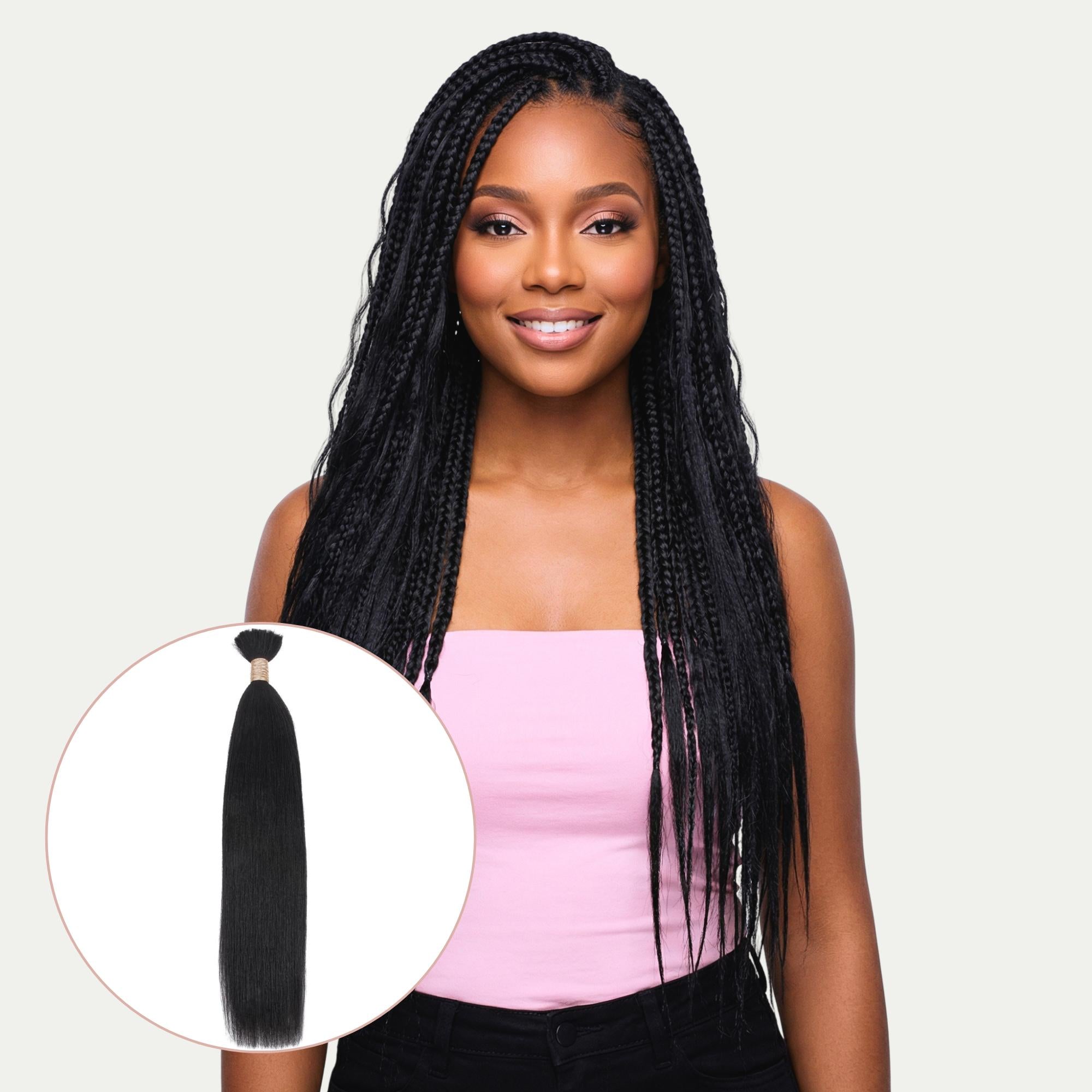 Yaki Straight Bulk 100% Human Braiding Hair – Private Label
